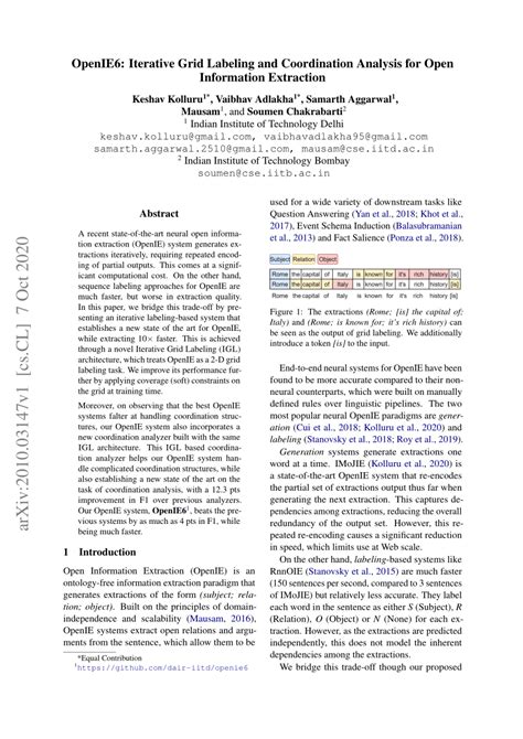 Pdf Openie6 Iterative Grid Labeling And Coordination Analysis For