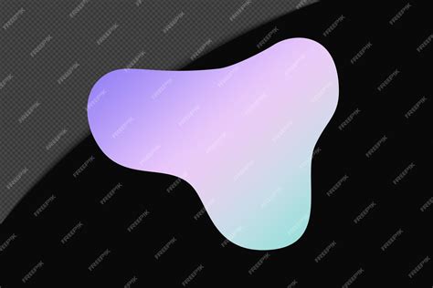 Premium Psd Abstract Shape Gradient Element With Pastel Colorful