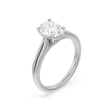 Solitaire Oval Engagement Ring Temple And Grace Singapore