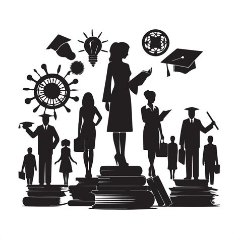 Adult Education Silhouette On White Background 52139341 Vector Art At