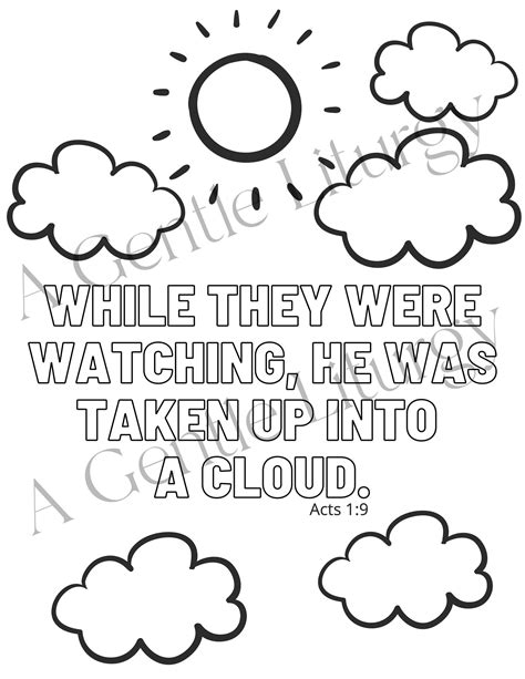 5 Ascension Coloring Pages Diy Mobile Jesus Taken Up Into Heaven