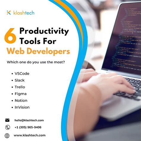 6 Productivity Tools For Web Developers Web Design And Development Company Klashtech Digital