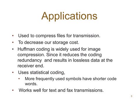 Applications Of Huffman Coding Dcdr Ppt
