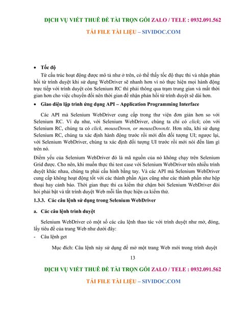 KiỂm ThỬ Web BẰng CÔng CỤ Seleniumdoc