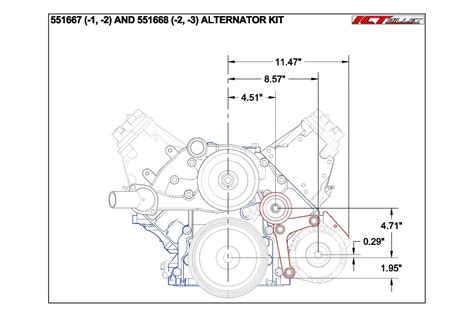Ls1 Camaro Billet Alternator Bracket Low Mount 551667 2 Ict Billet