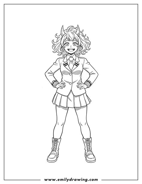 My Hero Academia Coloring Pages Emily Drawing