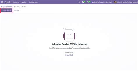 odoo payslip inputs csv mass upload exim payslip inputs