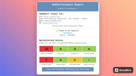 Webperf Webperformance Report