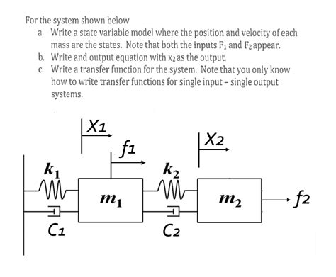For The System Shown Below A Write A State Variable
