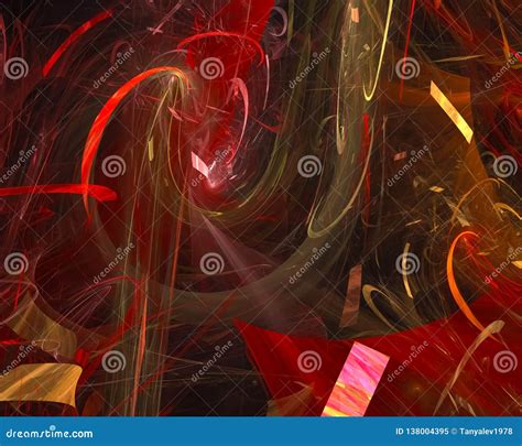 Abstract Fractal Motion Effect Ethereal Banner Backdrop Science