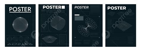 미래 그리드 포스터 템플릿 Psd 다운로드 디자인 자료 다운로드