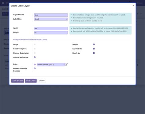 Odoo Product Advance Barcode Labels WebKul