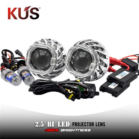 25 Bixenon 프로젝터 렌즈 나선형 핫휠 Led 천사 눈 듀얼 헤일로 슈라우드 35w Hid 키트 H4 H7 자동차 헤드 라이트 액세서리 개조차 등 부품