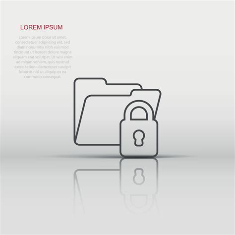 Files Folder Permission Icon In Flat Style Document Access Vector