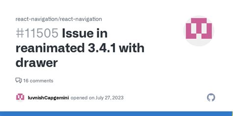 issue in reanimated 3 4 1 with drawer · issue 11505 · react navigation react navigation · github