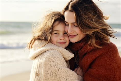Free Photo Mother And Daughter Spending Time Together On The Beach
