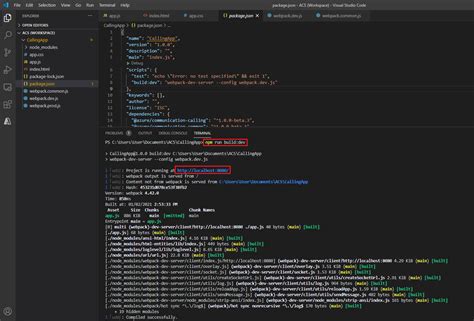 Tutorial Prepare A Web App For Azure Communication Services Nodejs