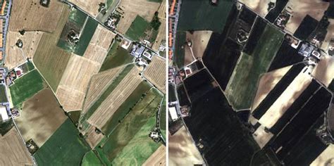 Comparison Of An Aerial Image And A Satellite Image Of The Same Area Download Scientific