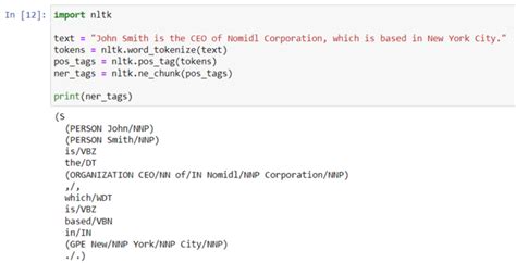 day 5 part of speech tagging and named entity recognition nomidl