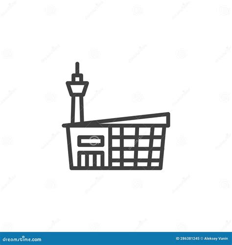 Airport Terminal Line Icon Stock Illustration Illustration Of Thin 286381245