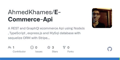 GitHub AhmedKhames E Commerce Api A REST And GraphQl Ecommerce Api
