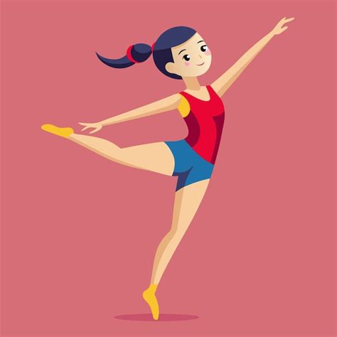 Gymnast Dancer Art Vector Illustration Design Premium Ai Generated Vector