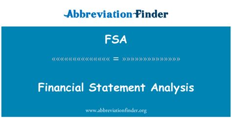 Fsa ย่อมาจาก การวิเคราะห์งบการเงิน Financial Statement Analysis