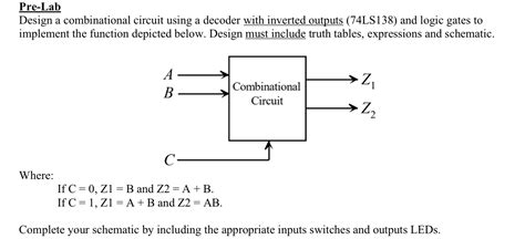 Solved Please Only Use Two Input Gates Pre Labdesign A