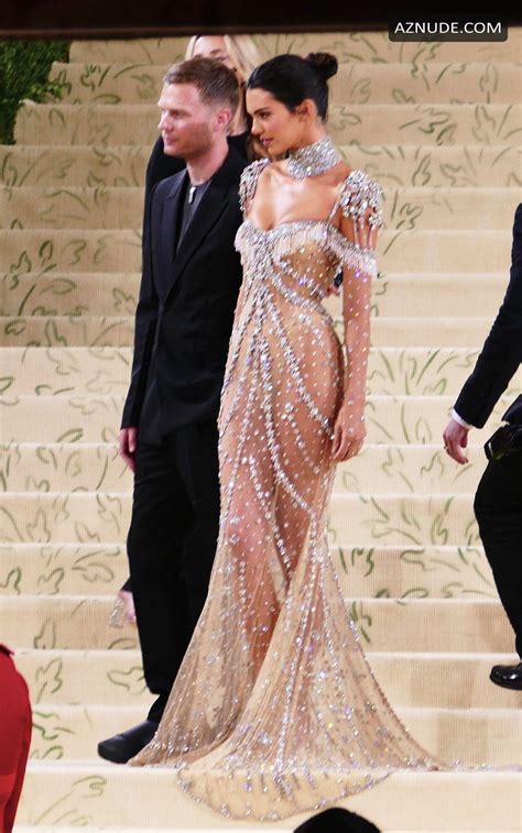 Kendall Jenner Poses Naked In G String Dress To Steal The Spotlight At Met Gala In Nyc Aznude
