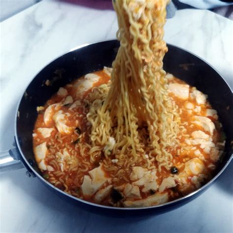 요즘 핫한 순두부열라면 끓이기♡