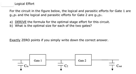 Solved Logical Effort For The Circuit In The Figure Below Chegg