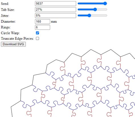 Hexagonal Jigsaw Puzzle Generator