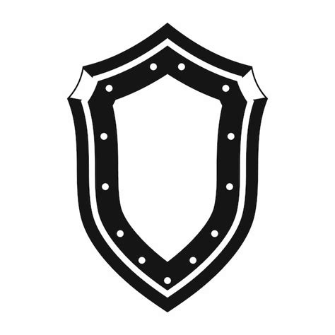 Premium Vector Shield Icon In Simple Style Isolated On White Background