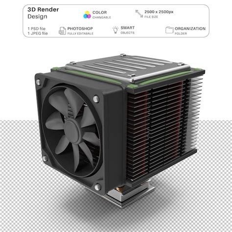 Premium Psd Cpu Fan 3d Modeling Psd File