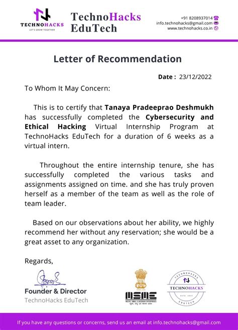 Tanaya Deshmukh On Linkedin Cybersecurity Ethicalhacking Internship Connections