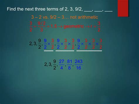 Geometric And Arithmatics Sequence Ppt