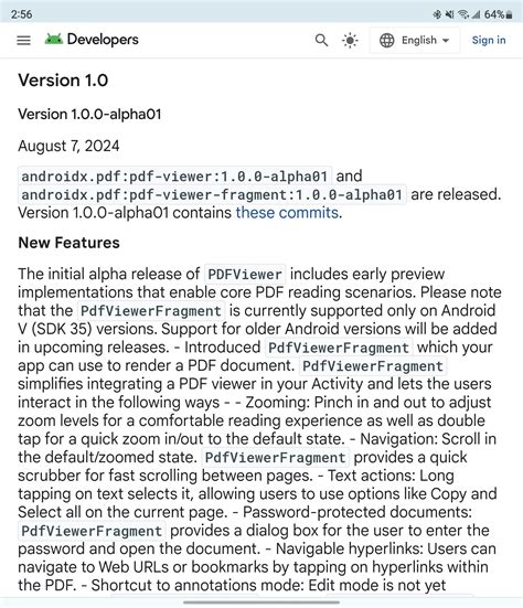 The First Alpha Release Of The Jetpack Pdf Library Androidxpdf Is