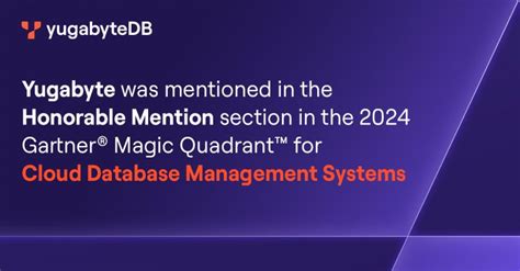 Yugabytedb Cloudnative Gartner Magicquadrant Clouddatabase Yugabyte