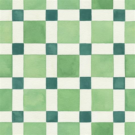 Green Checkered Mosaic Wallpaper Wallpaper Happywall