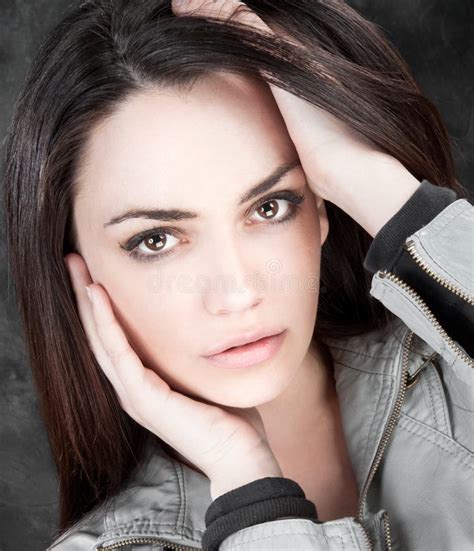 Beautiful Sensual Woman Posing Stock Photo Image Of Fashion Close