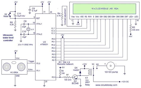 Water Level Indicator Circuit Diagram Using Microcontroller Circuit Diagram