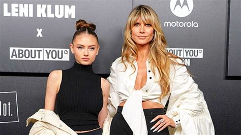 Heidi Klum And Daughter Leni In Crop Tops At Milan Fashion Week Photos