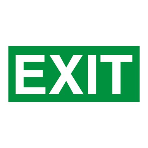 Exit Sign On Transparent Background 17259755 PNG