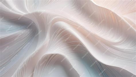 Abstract Background Of Flowing Layered White Fabric Creating A Sense Of Elegance Softness And