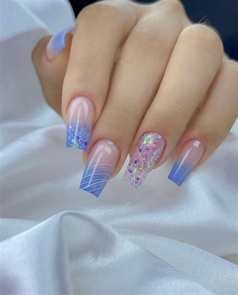 23 Ideas De Uñas Azul Cielo Uñas Azules Manicura De Uñas Manicura
