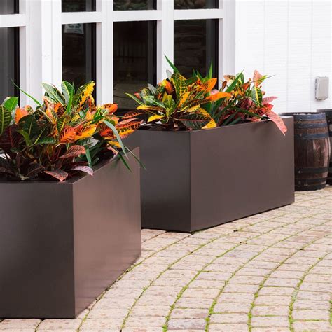 Modern Outdoor Planters Rectangular Tall