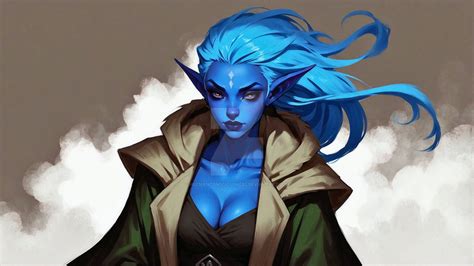 Blue Skinned Elf By Huemanconsciousness On Deviantart