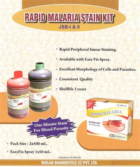 Malaria Stain Kit Jsb I And Ii At ₹ 930kit Rapid Stain Kits And Buffer In Mumbai Id 2319110355