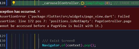 Flutter Carousel Controller Positions IsNotEmpty PageController Page Cannot Be Accessed