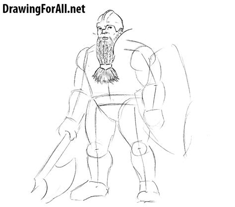 How To Draw A Dwarf Warrior
